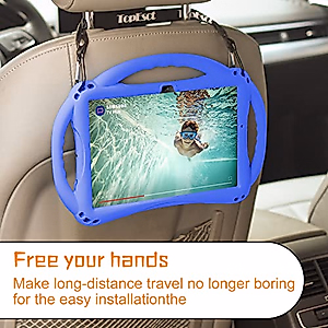 TopEsct Kids Case for Samsung Galaxy Tab A8 Lite 10.5" 2022 (SM-X200/SM-X205/SM-X207), Kid-Proof Cover with Kickstand & Three Handles and Strap for Galaxy Tablet A8 10.5 Inch 2022 (Violet)