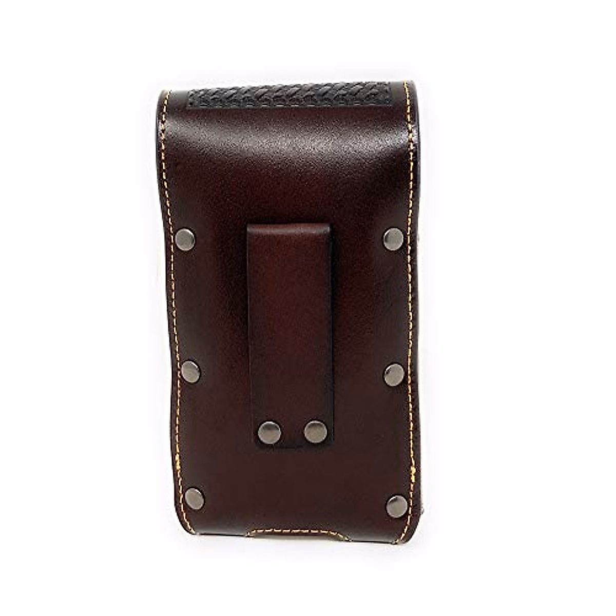 Texas West Western Cowboy Tooled Floral Leather Longhorn Concho Belt Loop Cell Phone Holster Case in 4 Colors (Cofee)