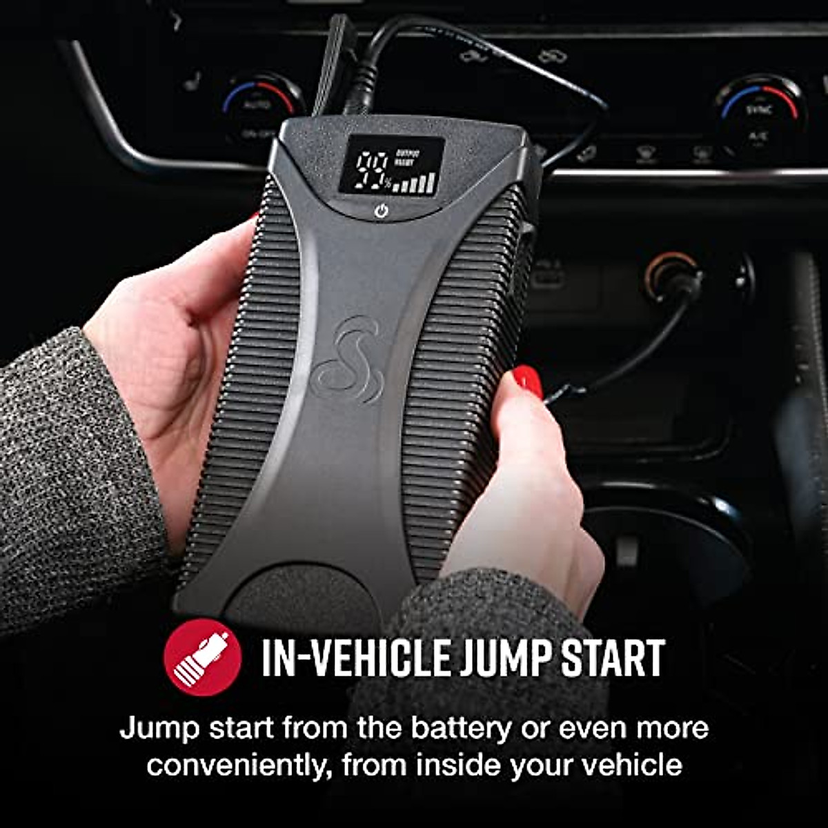 Cobra 1000A Jump Starter - Lithium-ion Jump Starter & Power Bank with in-Car Jump Starting & Fast Charge USB, LED Flashlight, Jump Start Cables, 1000 Amp Peak Power for Any Car, Truck or Boat