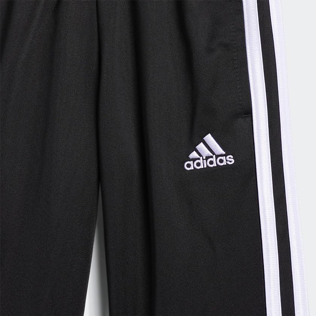 adidas Boys' Active Sports Athletic Tricot Jogger Pant, Iconic Adi Black, Large (14/16)