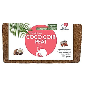 Snout and Shell Coco Peat Reptile & Amphibian Bedding 1.4 lbs - Perfect for Frogs, Salamanders, Geckos & Snakes Tunneling - 100% Organic Coconut Husks - 650 Grams, Brown