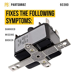 PartsBroz TJ690380 90-380 90380 Fan Relay - DIY eTips Included - Compatible White Rodgers - Replaces AP4485598 620537 92380 - Compact & Totally Enclosed Design - Coil Voltage 24 VAC 50/60Hz
