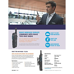 2 TLK100 Wave Using 4G LTE/WiFi Two Way Radio with Nationwide Coverage - Monthly Service Fee Required by Motorola Solutions