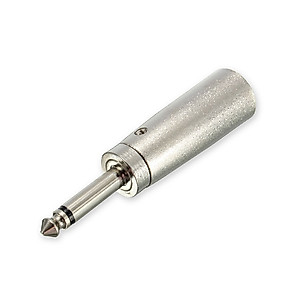 HTTX XLR to 6.35mm Adapter, Mono 1/4" 6.35mm Male to XLR Male Connector Professional Metal Construction Mic Jack Plug Converter (2-Pack)