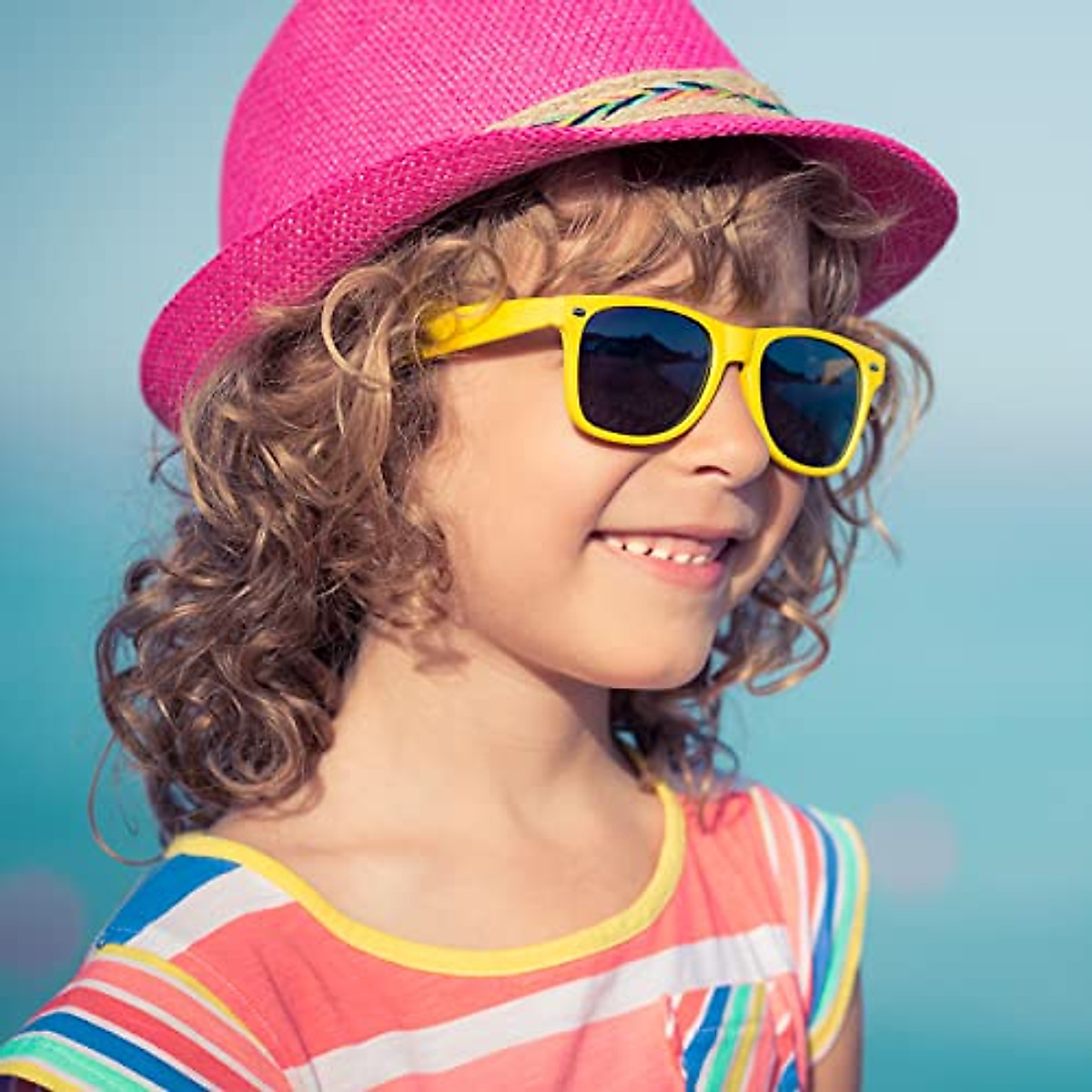 TUPARKA 12 Pack Sunglasses in Bulk School Party Goody Bag Fillers for Birthday Party Beach Pool Party, Yellow