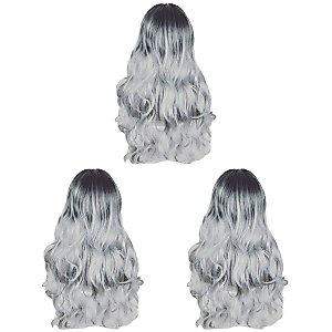 LALAFINA 3 Pcs Woman Curly Wig Woman Long Wig Woman Hair Cover Fahion Wig for Woman
