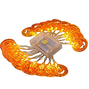 CCOOfhhc Halloween String Lights, 20/40 LED Pumpkin Halloween Lights Indoor Outdoor Party and Christmas Decoration Warm White