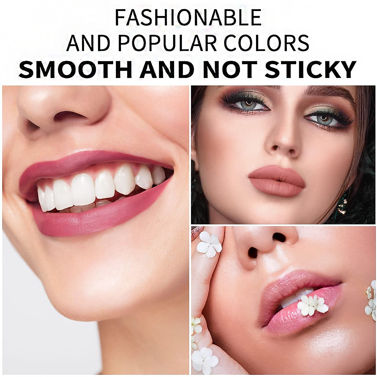 BKPPLZP 6PCS Matte Liquid Lipstick Sets,Nude Lip Stain,Lasting Waterproof Matte Lipstick Set,Non-Stick Cup,Fade-Free Lip Gloss Set ,Ladides Long wear Lip Makeup Lipstick Set（SetB