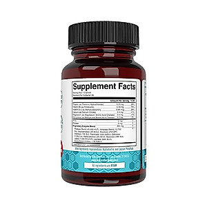 Digestive Enzymes Capsules | Up to 2 Month Supply | Enzyme Supplement for Gut Health Support | Digestion & Immune Support with Amylase | Lipase & Lactase | Vegan | Gluten Free | 60 Count