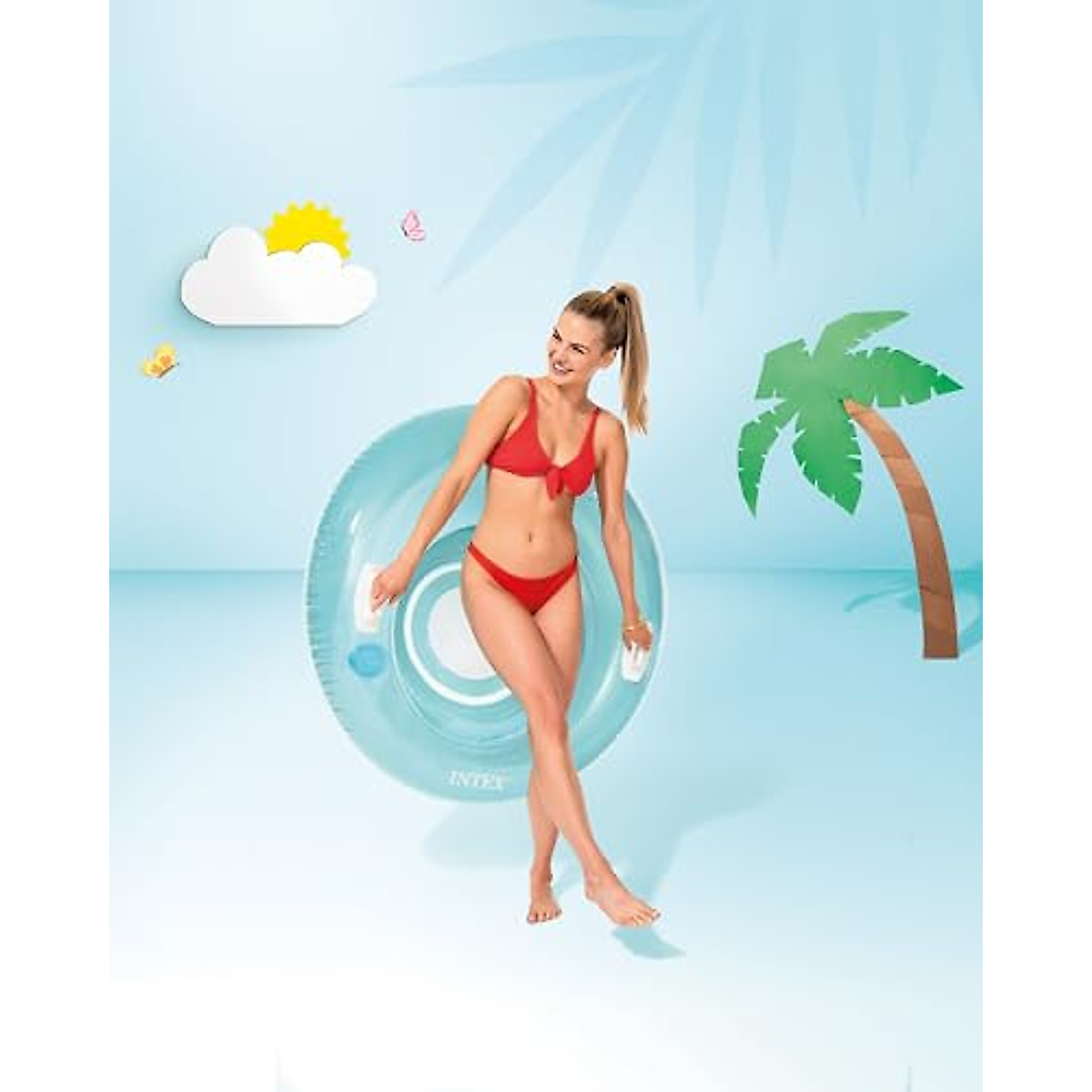 Intex Sit 'n Lounge Inflatable Pool Float, 47" Diameter, for Ages 8+, 1 Pack (Colors May Vary)