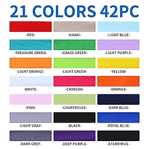 AQSXO 42 Pack Soft Elastic Stretch Athletic Hair Bands, Fashion Headbands for Women's Hair and Girls