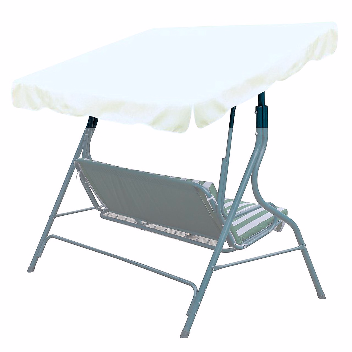BenefitUSA Canopy Only 65"x45" Patio Swing Canopy Replacement Porch Top Cover Outdoor Seat Furniture (Ecru)
