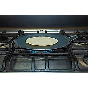 Comales Para Tortillas Grande Para Estufas for Tortillas y Quesadilla Carbon Steel Heavy Duty Metal Handle (11.5 Inch)