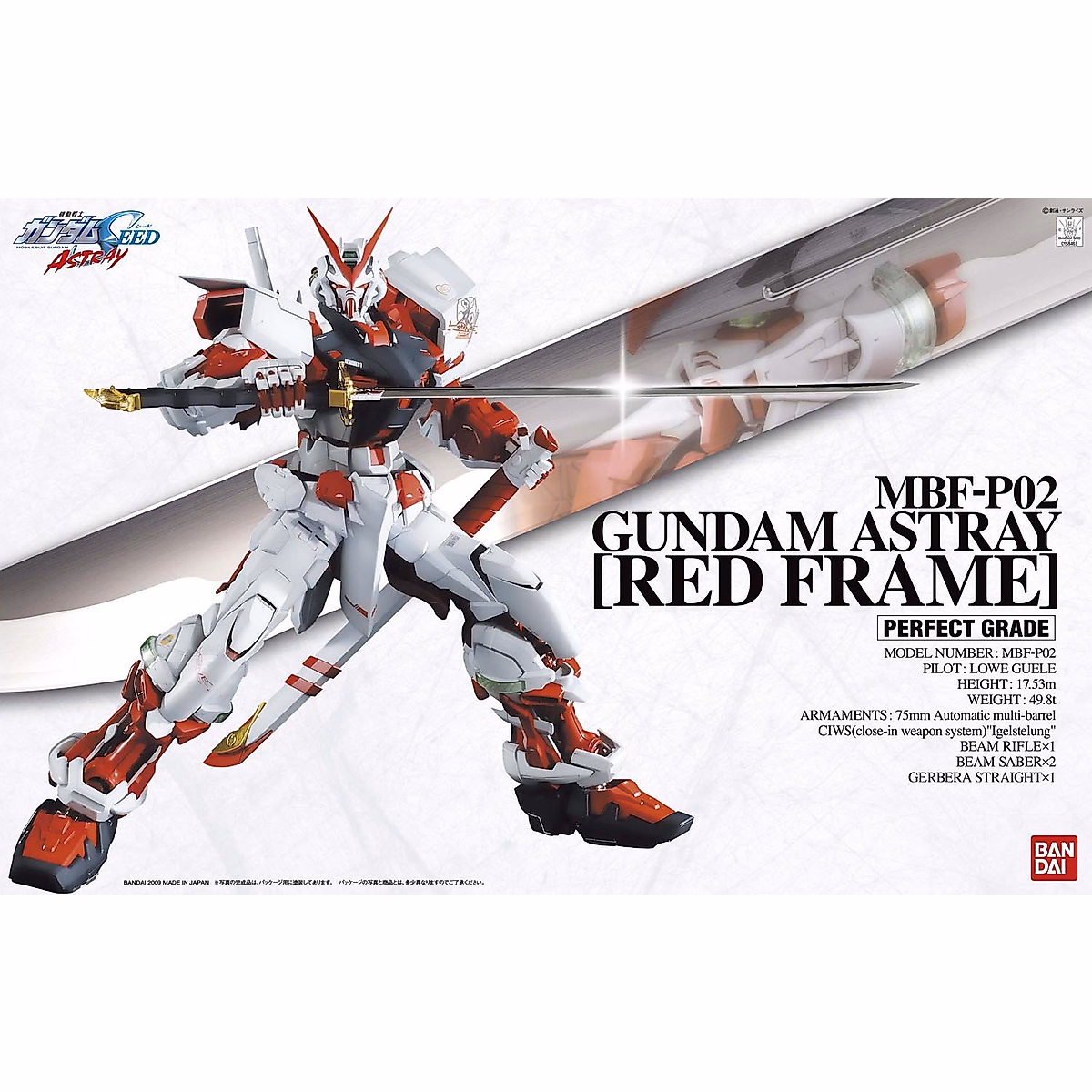 Bandai Hobby Gundam Seed Astray Red Frame 1/60 Perfect Grade Model Kit