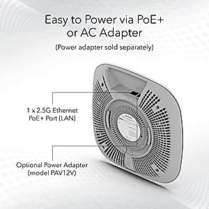 NETGEAR Cloud Managed Wireless Access Point (WAX615) - WiFi 6 Dual-Band AX3000 Speed | Up to 256 Client Devices | 802.11ax | Insight Remote Management | PoE+ Powered or AC Adapter (not Included)