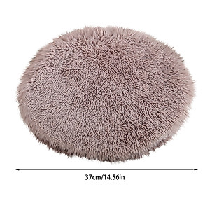 Calming Dog Beds Dog Beds for Small Dogs Friday Black Deals Today Round Dog Bed Fluffy Cat Bed Anti-Anxiety Luxury Soft Dog Bed Dog Crate Bed(15 in)