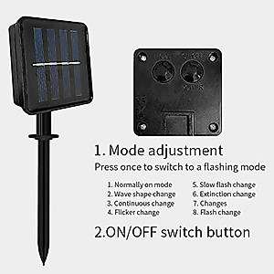 Christmas Candy Cane Lights,8 Pcs Solar Lights， 8 Modes Christmas Decoration Lawn Candy Cane Lights， Solar Powered Garden Lights， Home Led for Outdoor Garden Lighting