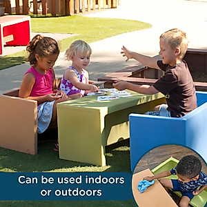 Children's Factory Adapta-Bench, CF910-056, Fern, Kids Flexible Seating, Classroom, Preschool and Daycare Furniture, Indoor or Outdoor Toddler Chairs