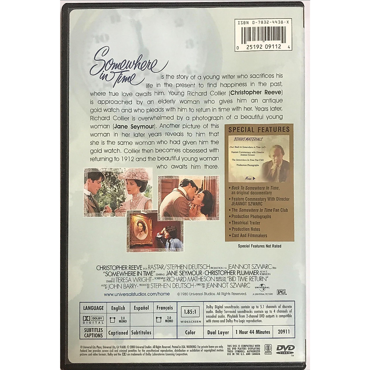 SOMEWHERE IN TIME BY REEVE,CHRISTOPHER (DVD)