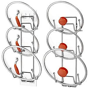 VZINO adhesive sticker for no drilling pot lid organizer or shower caddy - transparent