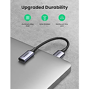 UGREEN USB A to Lightning Audio Adapter Cable MFi Certified Nylon Braided USB 3.0 Male to Lightning Female Dongle Converter Support Volume Control Mic Compatible with MacBook Computer PC Headphone