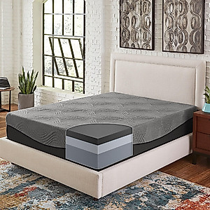 Slumber Solutions Active 12-inch Charcoal Memory Foam Mattress Queen