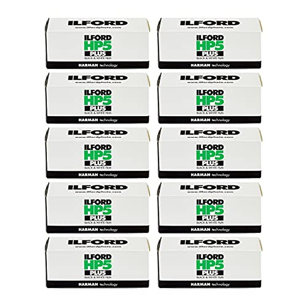10 Rolls Ilford HP5 400 120 Film