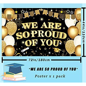 2023 Graduation Party Decorations, We are So Proud of You Backdrop Banner, We are So Proud of You Banner for Graduation Decorations 2023, Congrats Grad Party Decorations, Class of 2023 Decorations