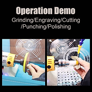 TBVECHI Fully Enclosed Electric Grinding Table Polisher, Transparent Dust Box Acrylic Cover with Led Light and Blower for Polishing Machine (2 Hole)