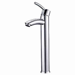 ANZZI Quartet Series Single Hole Bathroom Faucet in Polished Chrome | Countertop Deck Mount Singular Lever Handle Bathroom Sink Faucet | 5.98 in. L x 1.96 in. W x 12.9 in. H | L-AZ079