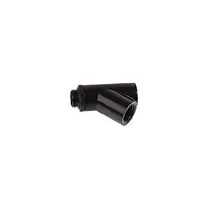Alphacool 17401 Eiszapfen Y-Connector 45° rotatable G1/4 Outer Thread to 2X G1/4 Inner Thread - deep Black Water Cooling Fittings