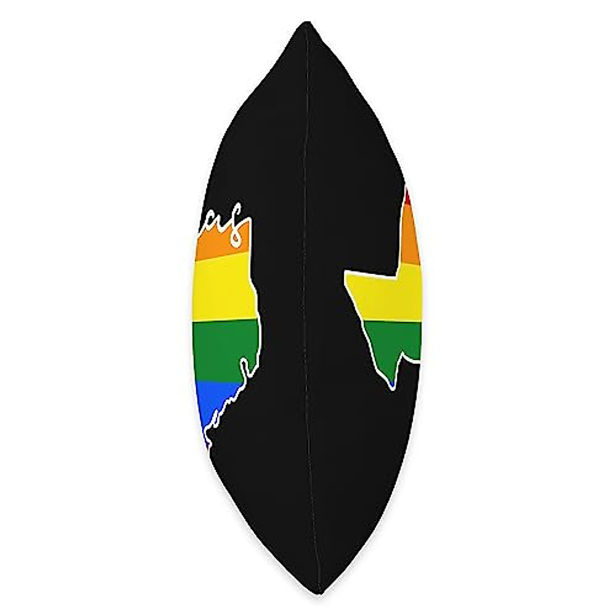 Texas Map USA State Rainbow Pride Flag Map USA State Texas Rainbow Flag Pride Month Throw Pillow, 16x16, Multicolor