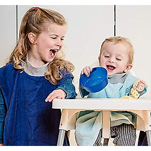 MATZ Terry Towel Slip On Toddler Bibs | Full Coverage Pullover Bibs For Babies | Ultra Absorbent 100% Cotton Bibs | Baby Bibs For Drooling And Teething | Unisex Baby Bibs With Soft Ribbed Neck