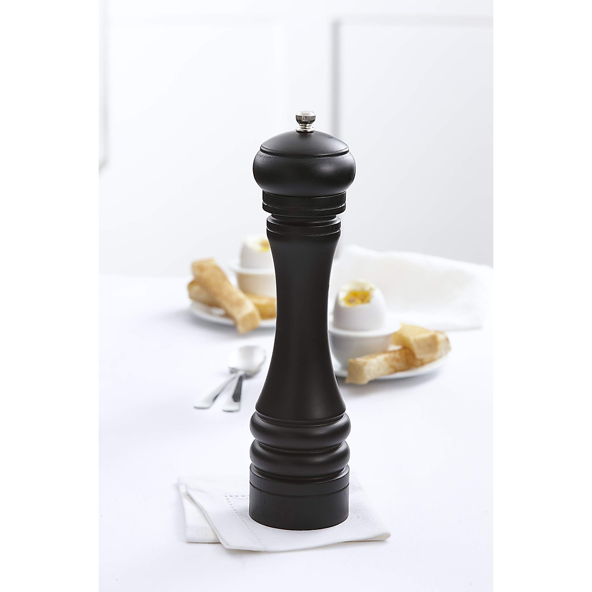 Trudeau Black Seville Pepper Mill Wood, "10"