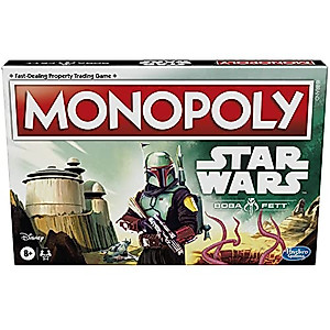 Hasbro Gaming Monopoly: Star Wars Boba Fett Edition Board Game for Kids Ages 8+, Inspired by The Star Wars Movies and The Mandalorian TV Series