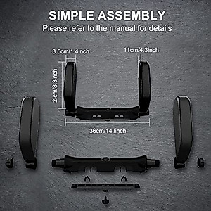 Heapany Car Headrest Pillow, Roadpal Adjustable Sleeping Headrest for Car Seat, Head Neck Support Rest Pillows for Kids Adults Travel-Black