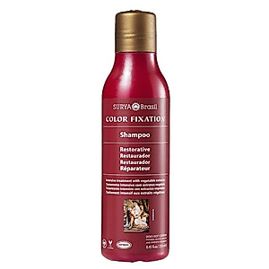 Surya Brasil - Color Fixation Restorative Hair Shampoo, Vegan Shampoo for Color Treated Hair, Natural Shampoo with Vitamins, Hydrating Color Shampoo for Shine and Softness, 8.45 fl oz / 250 ml Vegan