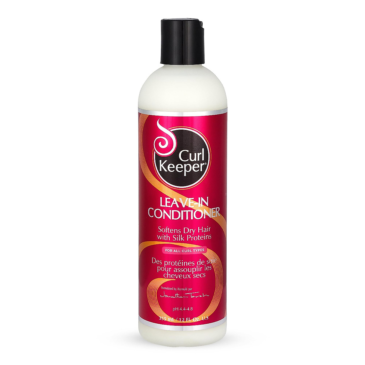 Curl Keeper Leave-In Conditioner - Lightweight Moisture for All Curl Types, Softens Hair with Silk Proteins for Shine, 12 Fl Oz