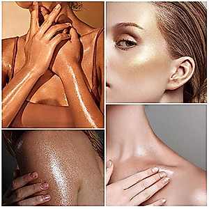 Ascoka Liquid Highlighter Body Shimmer, Waterproof, Bronze, 103
