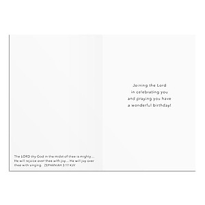 DaySpring - Celebrating You Birthday- King James Version- 4 Design Assortment with Scripture - 12 Geometric Botanical Boxed Cards & Envelopes (J5127)