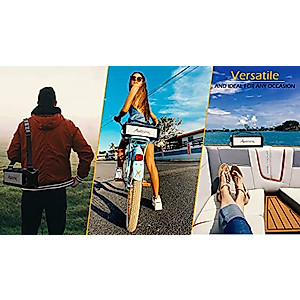 Alpatronix Bluetooth Speaker 60W(80W Max), IPX6 Waterproof, Portable, Wireless, 8000mAh Power Bank, Handsfree, Shockproof, TWS, DSP, Stereo, Subwoofer, TF Card, NFC, AX500, Indoor&Outdoor–Black