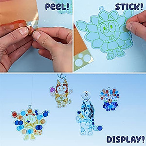 Bluey Ultimate Activity Backpack, Create Your Own Suncatchers & Reveal Surprise Scenes, Perfect for Travel, Road Trip Toy, or Toddler Gift Bluey Birthday Party, Great Activity Set for Kids 3, 4, 5, 6