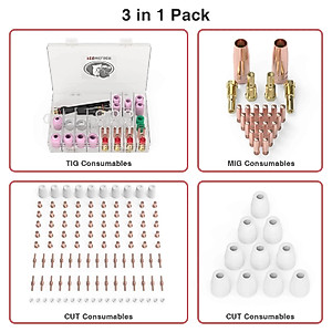 YESWELDER 3 in 1 Consumables Packs for Welding Cutting,MP200 Accessories
