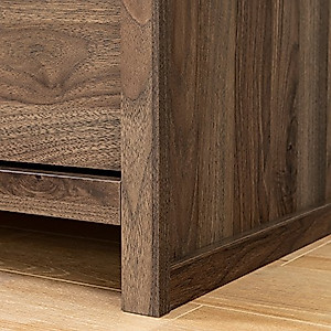South Shore Tao 2-Drawer Nightstand, Natural Walnut