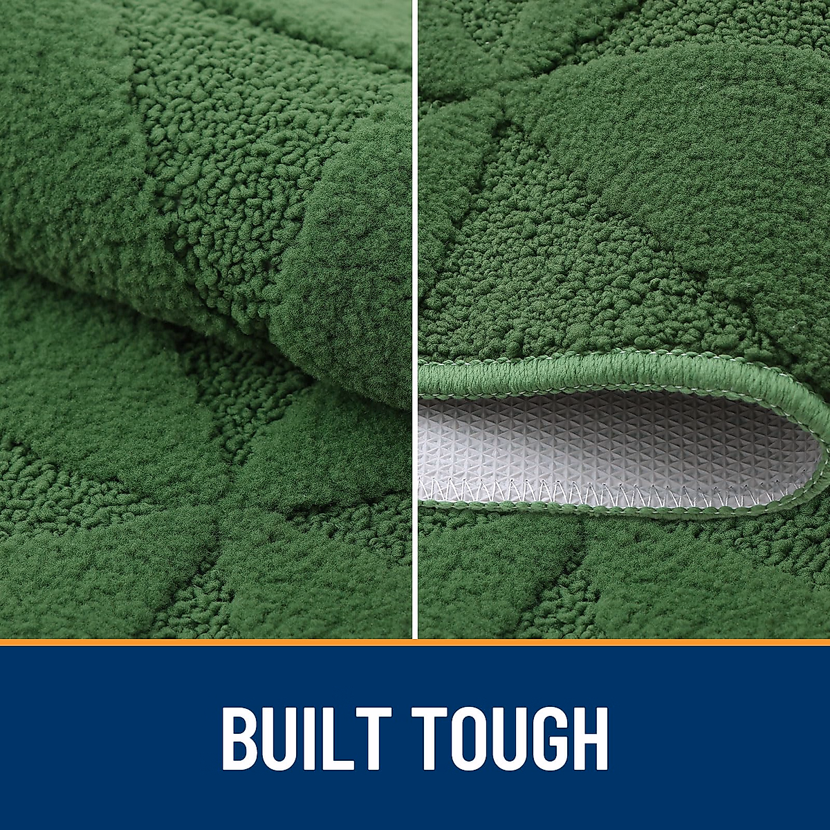 OLANLY Door Mats Indoor, Non-Slip, Absorbent, Dirt Resist, Entrance Washable Mat, Low-Profile Inside Entry Doormat for Entryway (32x20 inches, Green)