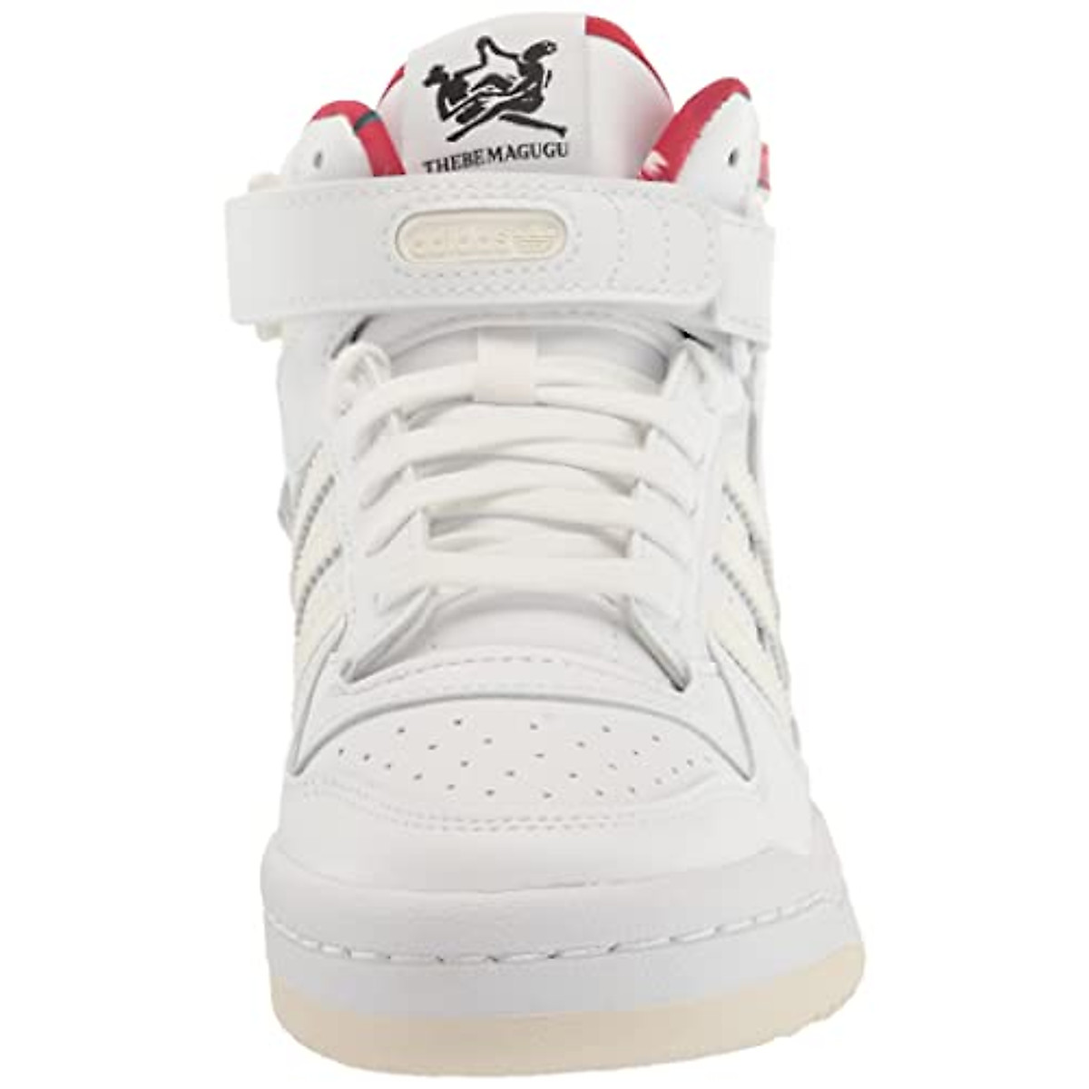 adidas Originals Womens Forum Mid White/Power Red 6, 6