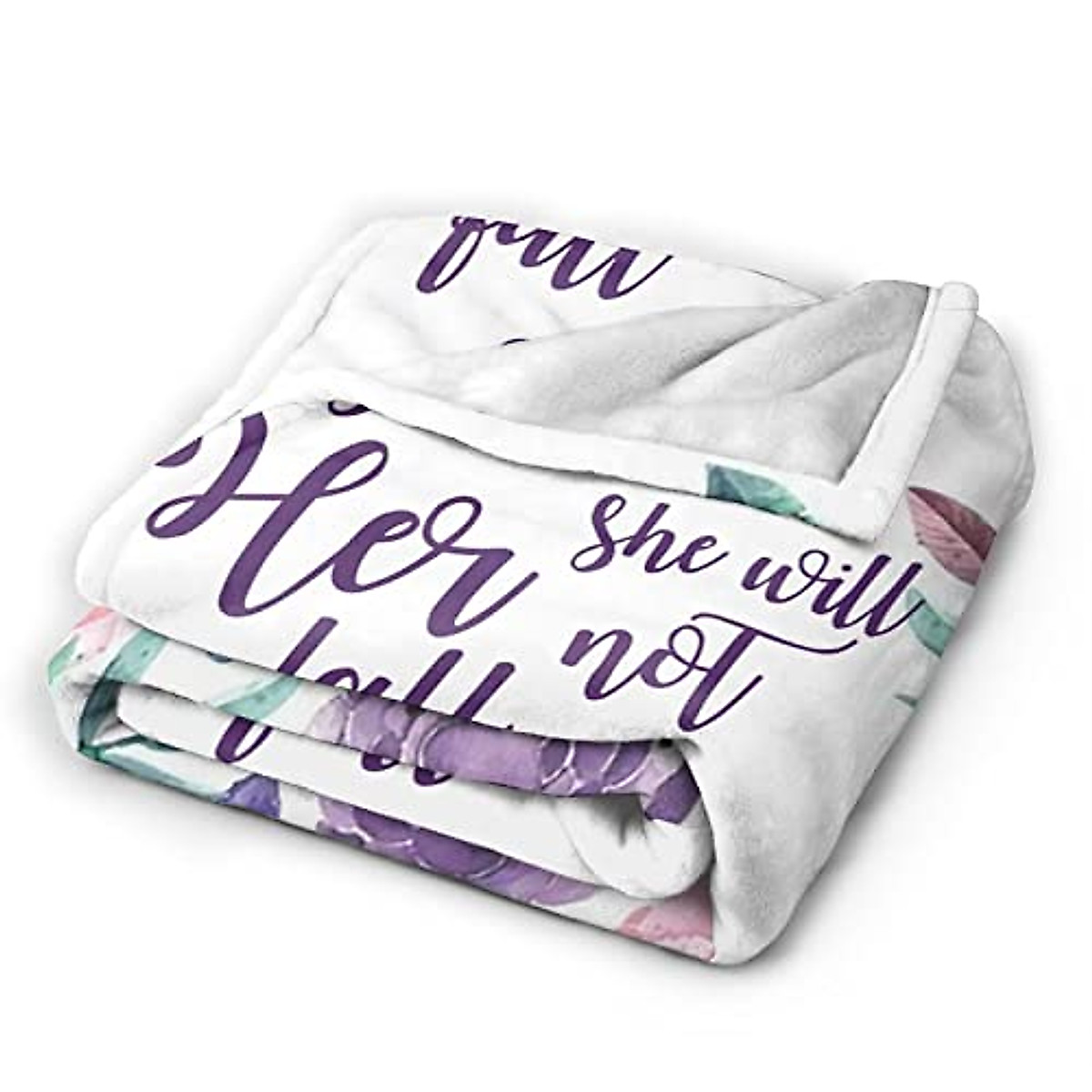 God is Within Her Blankets Bible Verse Blanket Spiritual Gifts for Women Soft Fluffy She Will Not Fall Fleece Blanket Get Will Soon Blanket Gift for Mom Women 40"X50"
