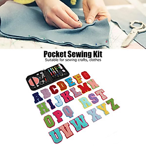 Sewing Kit Handbag Packaging - Portable 14pcs Spools, 26pcs Cloth Sticker - DIY Emergency Needle Thread Set for Dress Making - Sewing Kit Travel Sewing Kit - Sewing Supplies