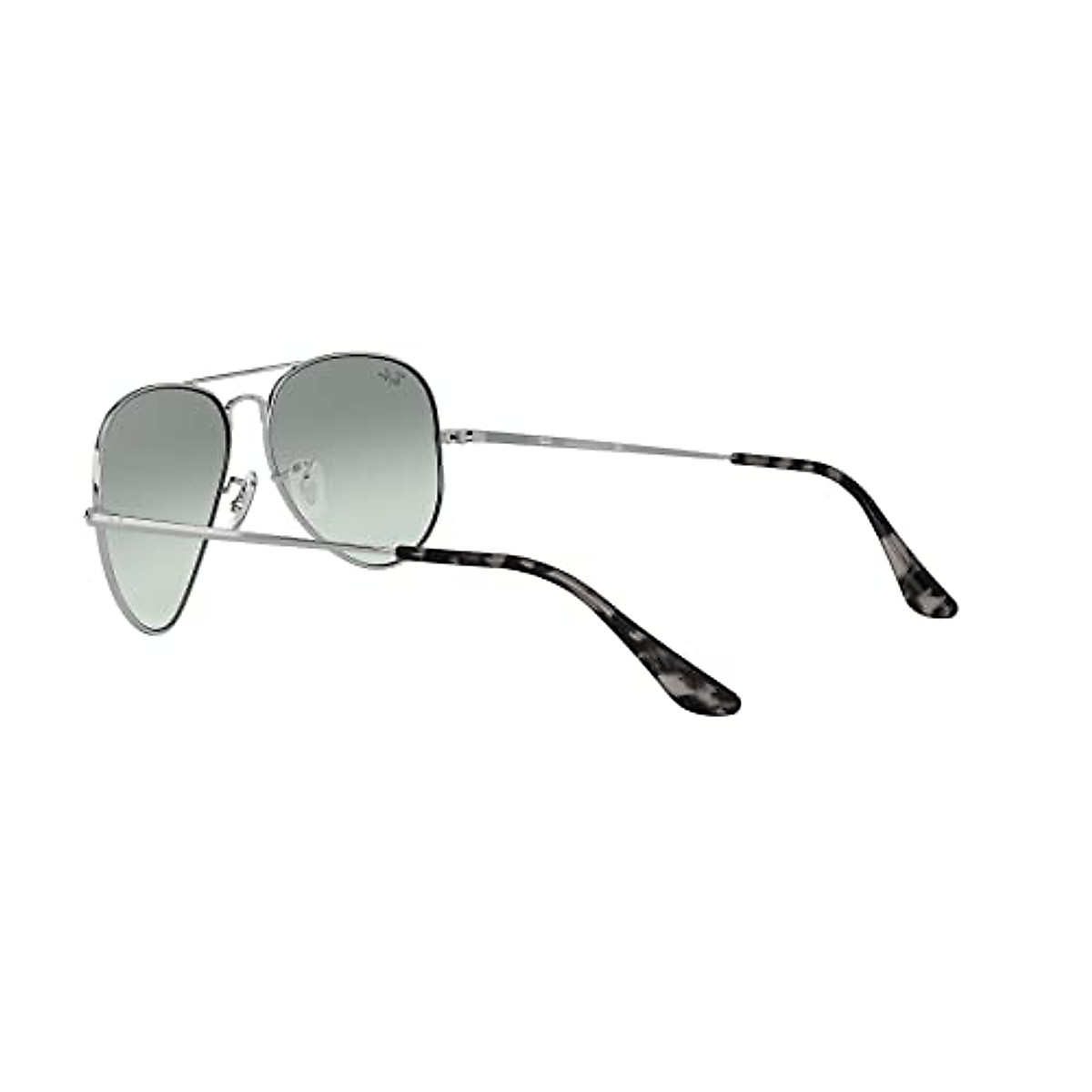 Ray-Ban RB3689 Aviator Metal II Evolve Polarized Sunglasses, Silver/Photochromic Azure Gradient Blue, 58 mm