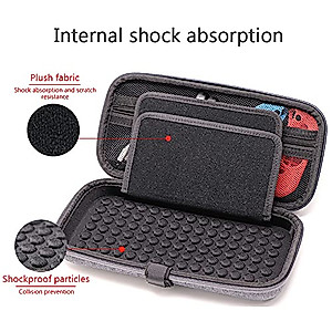 CUTEH Storage Bag for Switch, Console Handheld Carrying Case with 19 Game Card Holders Pouch Travel Bag